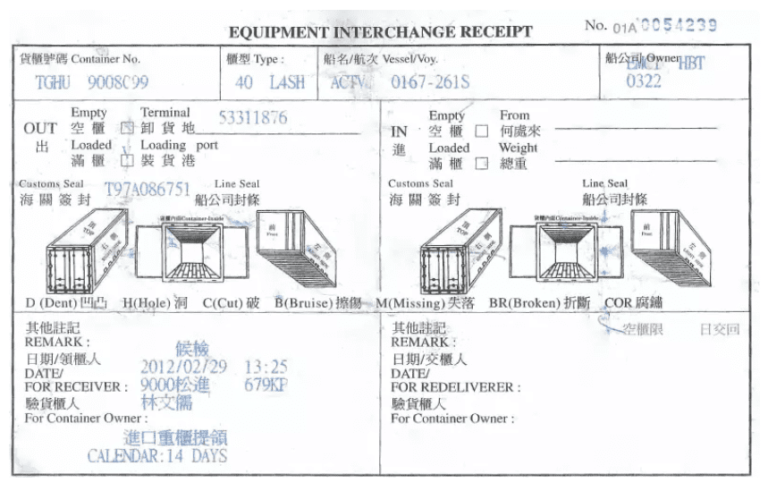 【EIR】海上コンテナ輸送における重要な役割、見方、注意点等 | 国際輸送119